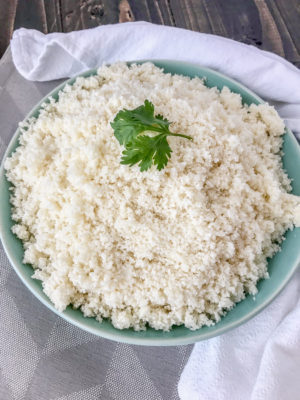How To Make and Freeze Cauliflower Rice - With Peanut Butter on Top