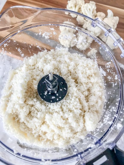 How To Make and Freeze Cauliflower Rice - With Peanut Butter on Top