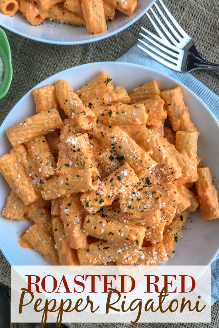 Roasted Red Pepper Rigatoni - With Peanut Butter on Top