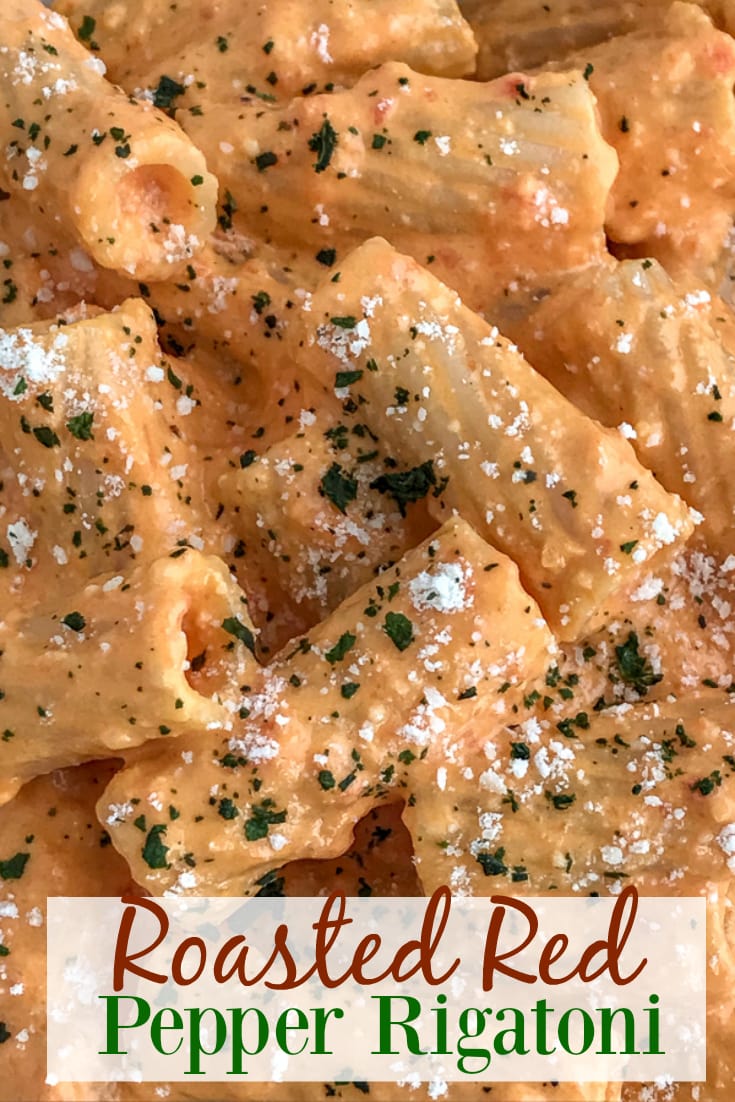 Roasted Red Pepper Rigatoni - With Peanut Butter on Top