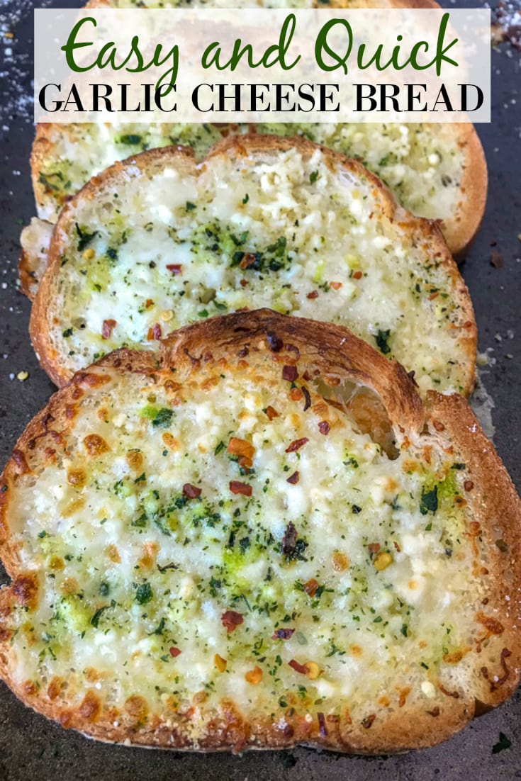 Easy and Quick Garlic Cheese Bread - With Peanut Butter on Top