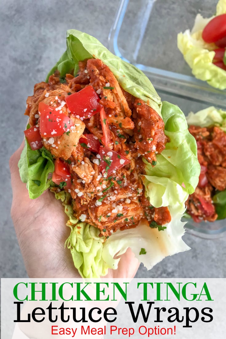 Chicken Tinga Lettuce Wraps - With Peanut Butter on Top