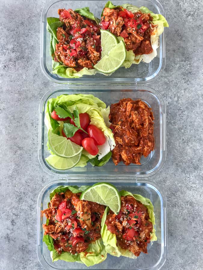 Chicken Tinga Lettuce Wraps - With Peanut Butter on Top