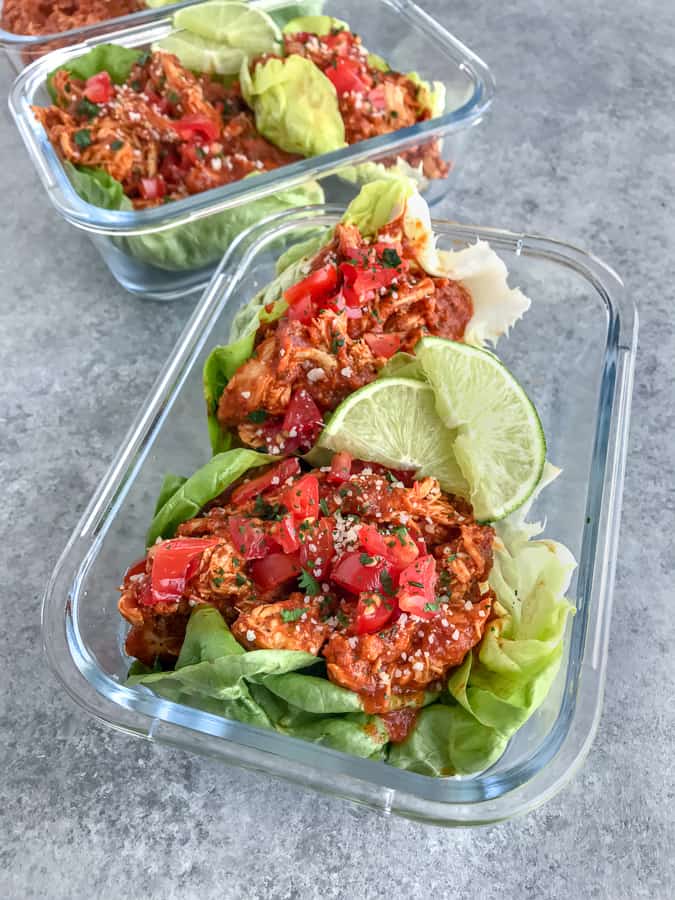 Chicken Tinga Lettuce Wraps - With Peanut Butter on Top