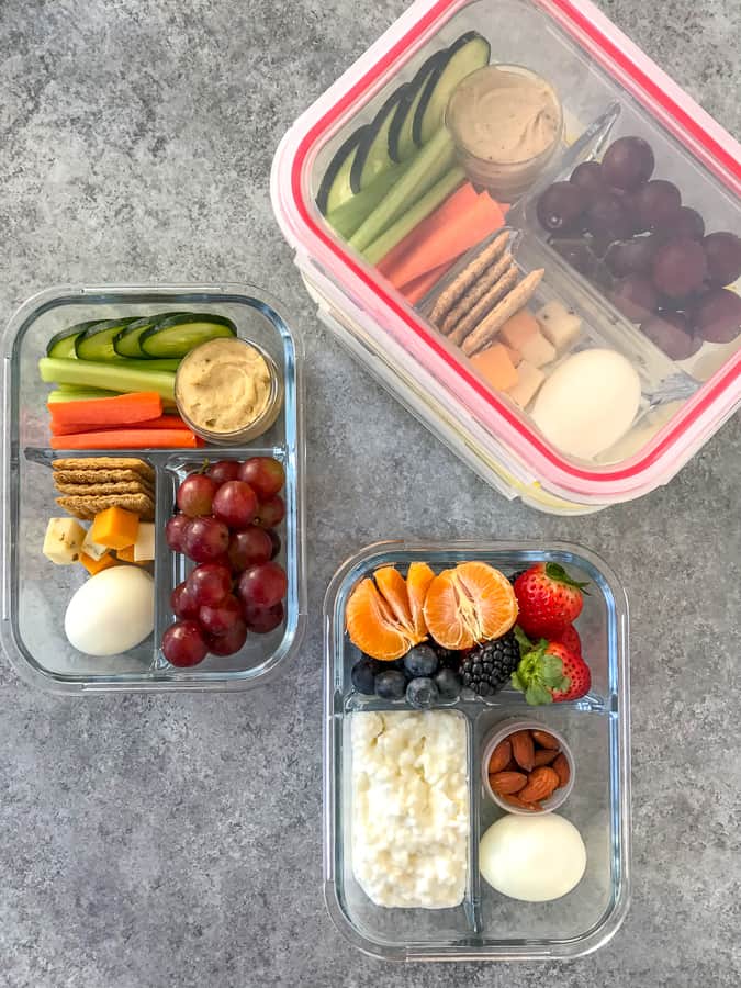 Easy Protein Bistro Snack Box - With Peanut Butter on Top