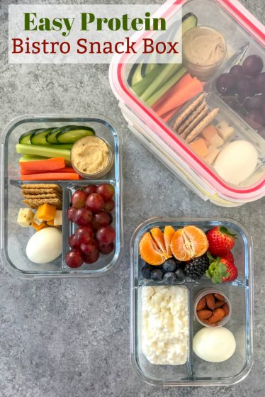 Easy Protein Bistro Snack Box - With Peanut Butter on Top