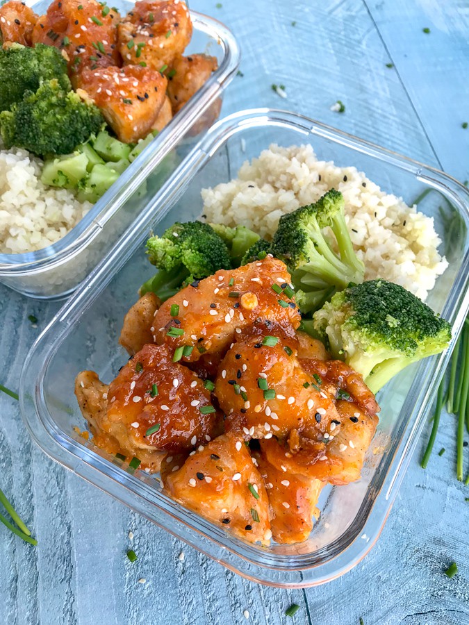 Sweet Sriracha Chicken Bowls - With Peanut Butter on Top