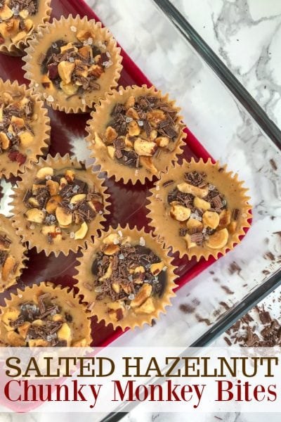 Salted Hazelnut Chunky Monkey Bites - With Peanut Butter on Top