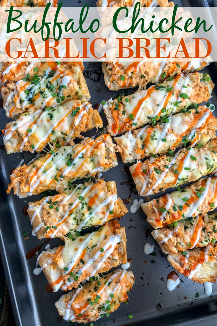 Buffalo Chicken Garlic Bread - With Peanut Butter on Top