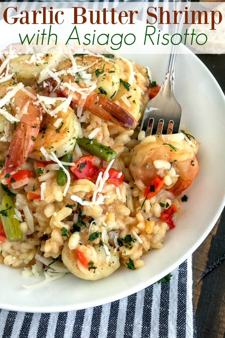 Garlic Butter Shrimp with Asiago Risotto - With Peanut Butter on Top