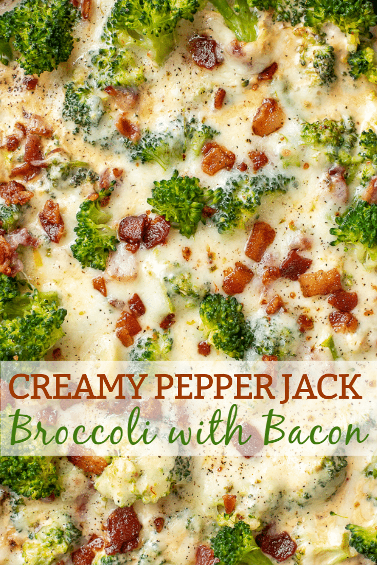 Creamy Pepper Jack Broccoli with Bacon - With Peanut Butter on Top